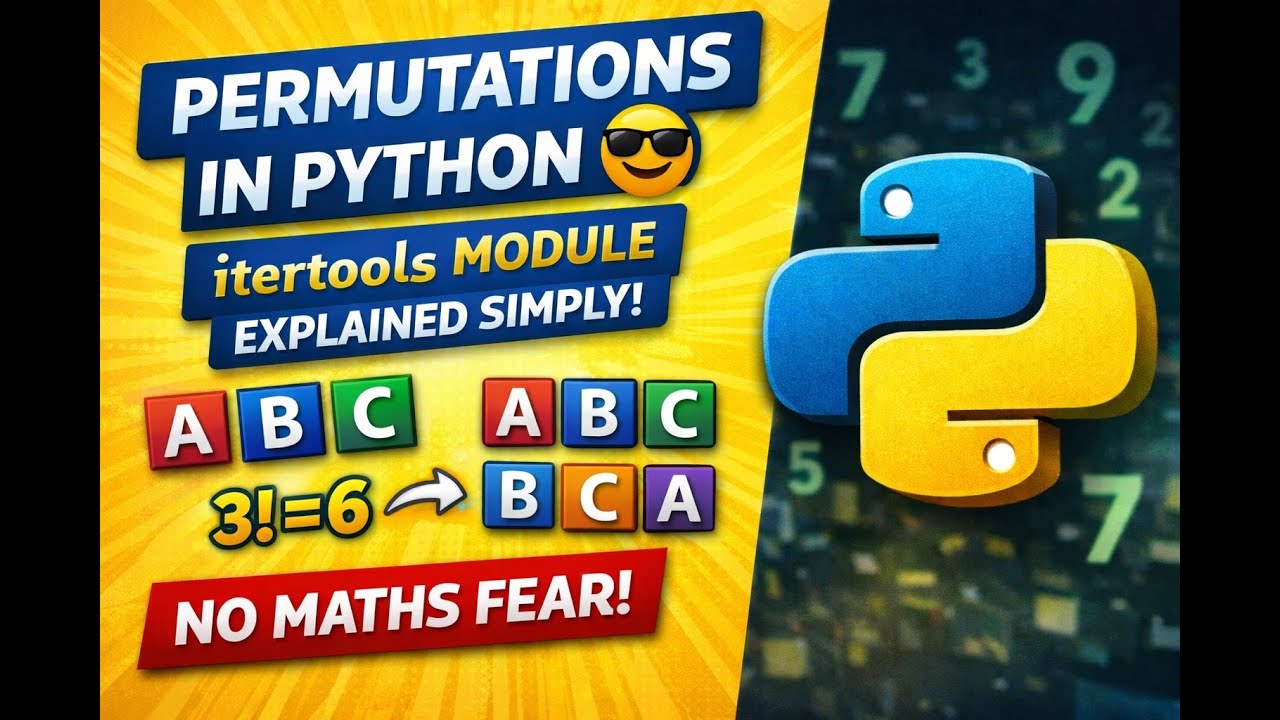 Permutations in Python 😎 | itertools Module Explained Simply (No Maths Fear!)