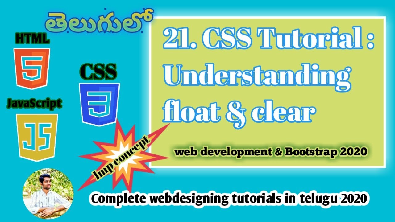 CSS Tutorial : Float & Clear Explained | Web Development in Telugu  Tutorial #21 #ayushpenumatsa