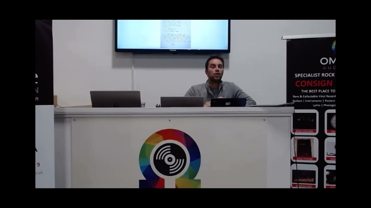 Starman the handwritten lyrics at Omega Auctions.