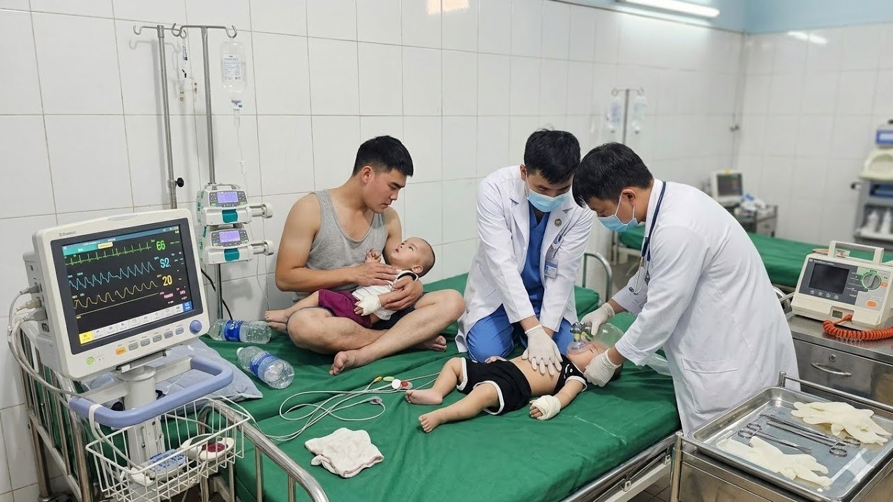 Bap's father was in a desperate situation because Bap had a high fever of 40 degrees Celsius