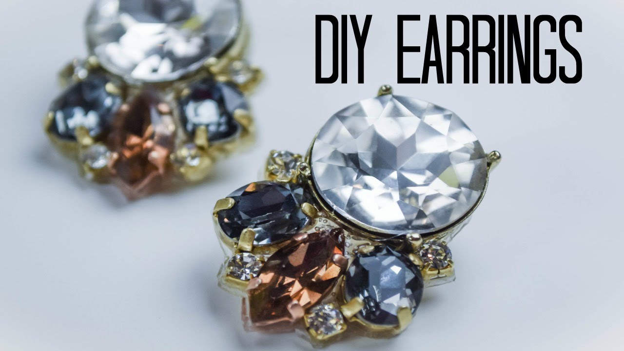 DIY Rhinestone Statement Earrings