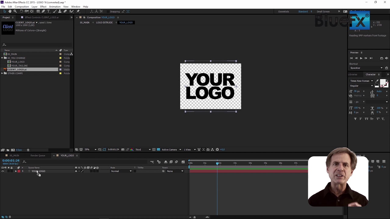 Logo Animation Tutorial For The BlueFx After Effects Template