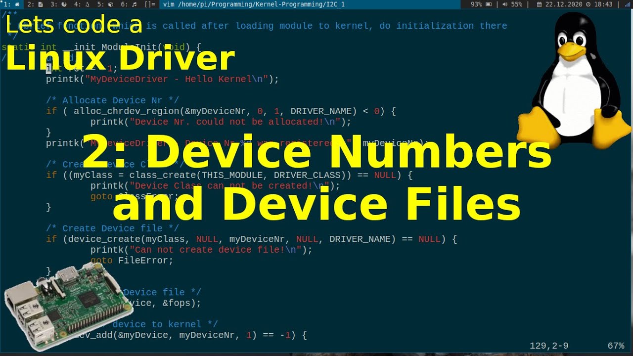 Let's code a Linux Driver - 2 -Device Numbers and Files