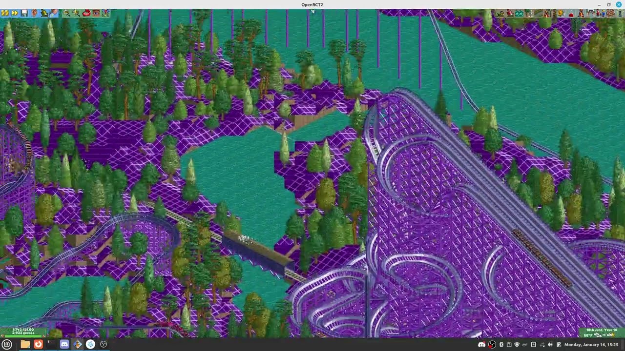 OpenRCT2 Plugin: Purple!