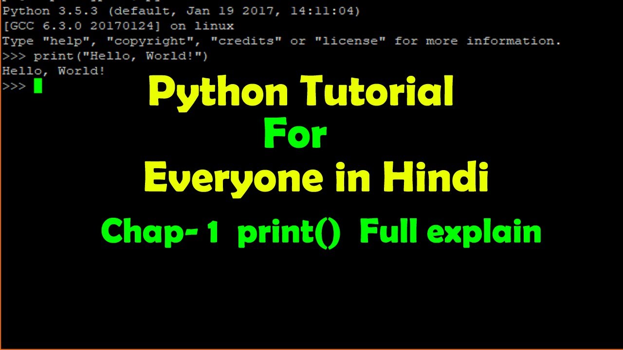 Python Tutorial For Everyone in Hindi, print function in python, Python Tutorial by Testycodeiz 2021