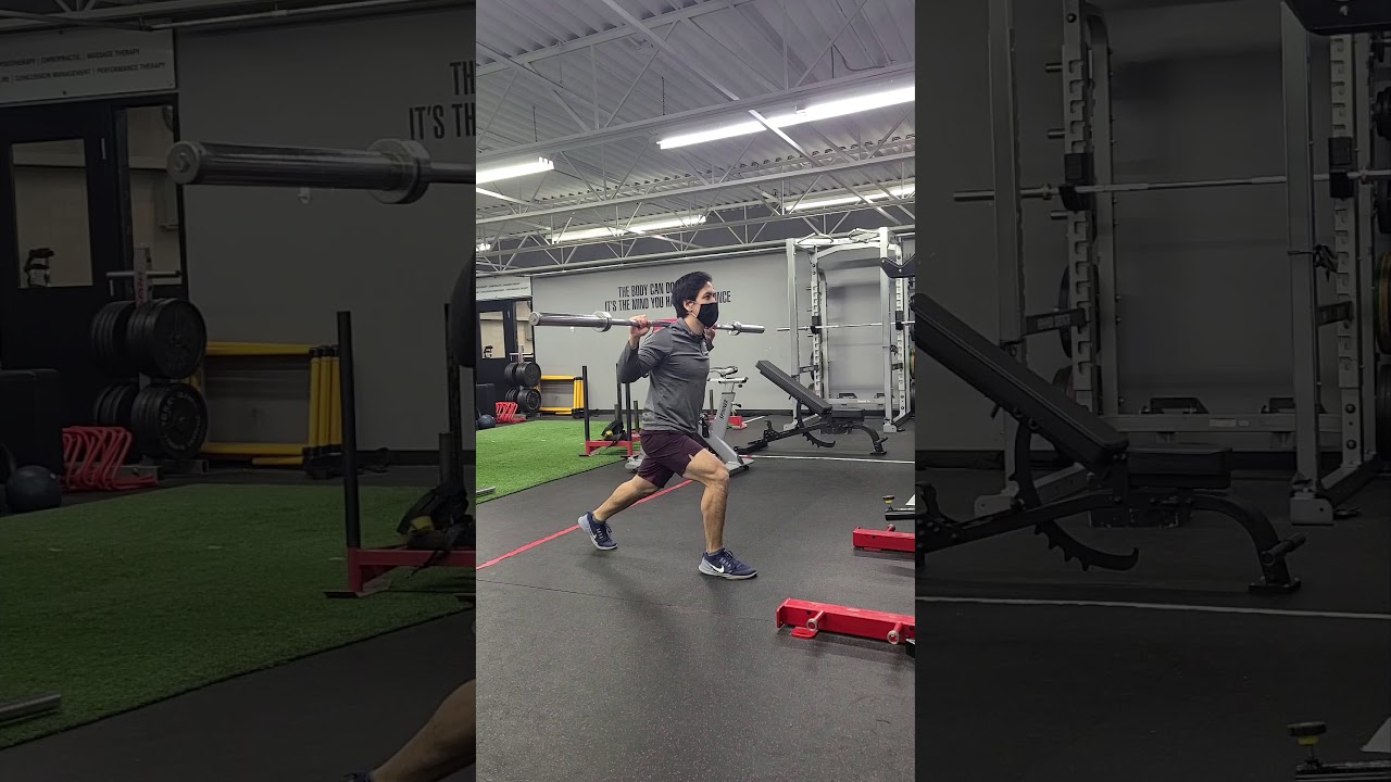 Barbell Split Squat Reactive Drop + Catch