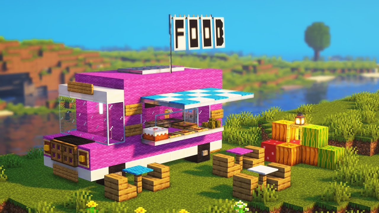 Minecraft Food Truck Tutorial - How to Build a Food Truck in Minecraft ...