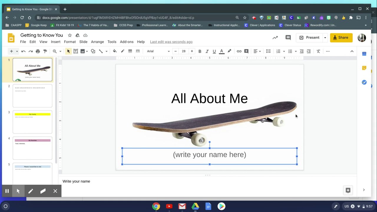 Google Slides -  Change background (color or image)