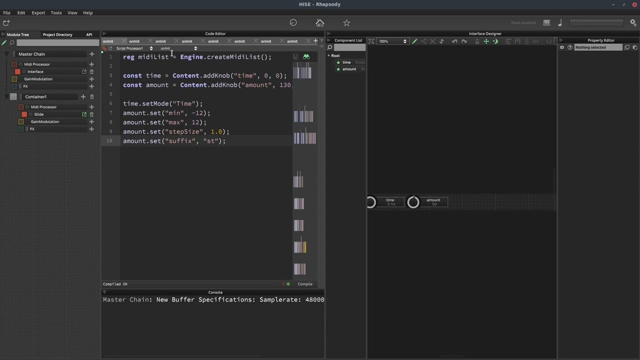Copying scripts from snippets in HISE