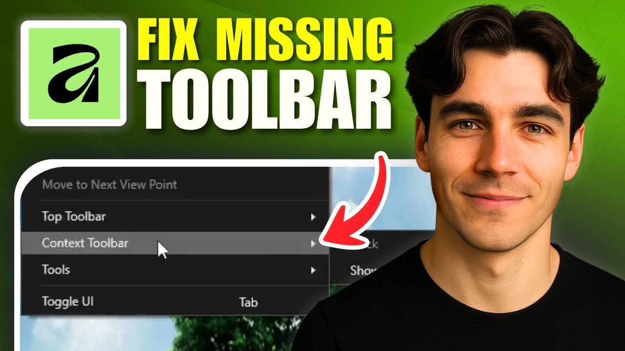 How to Fix Missing Toolbar And Show All Tools In Affinity Designer (Tutorial 2026)