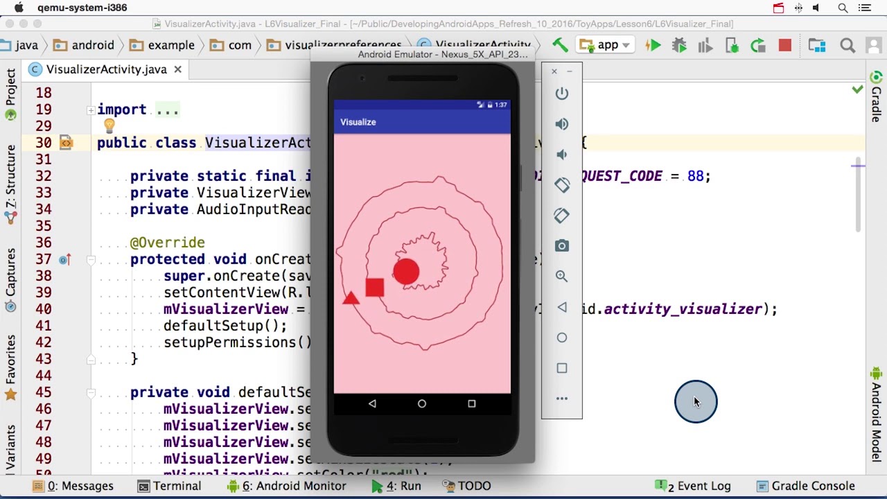 Android Tutorials by JavaCourseDrive - Visualizer Code | Shared Preferences