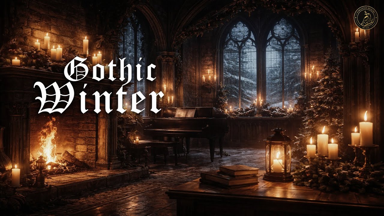 Candlelit Gothic Sanctuary | Warm Winter Ambience for Deep Sleep & Focus | 2 Hours | No Talking