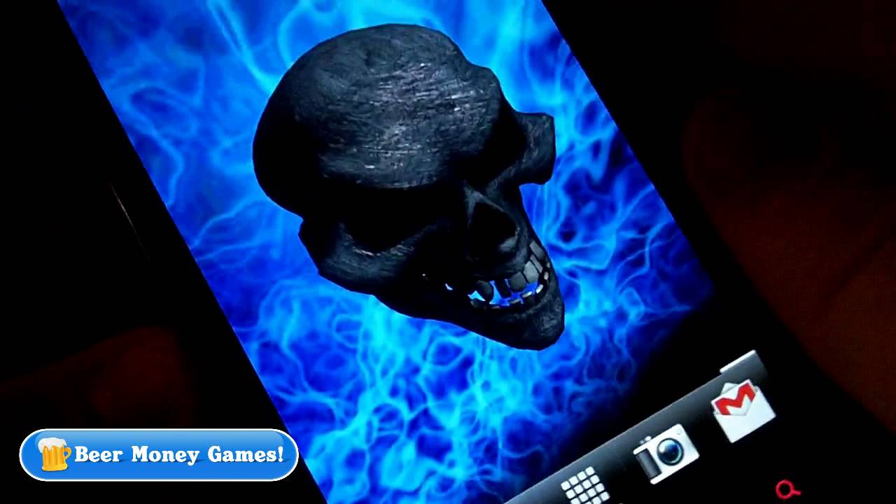 3D Skull Live Wallpaper (sound)