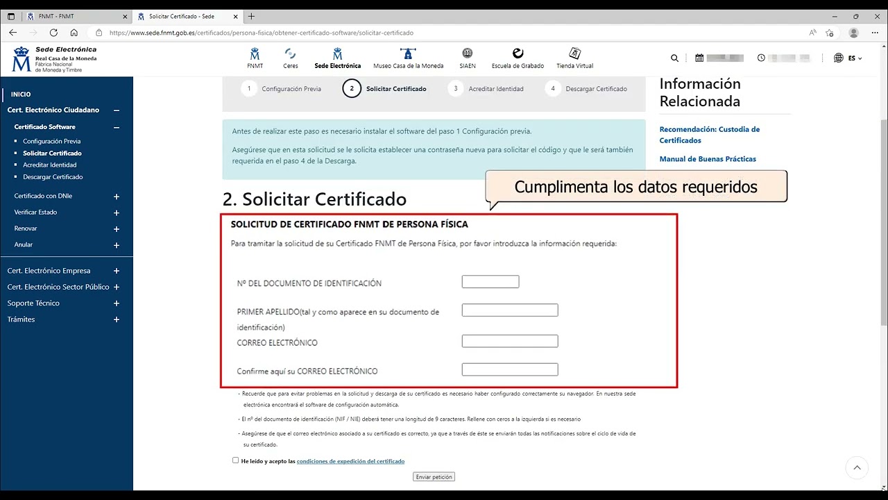 ¿Cómo obtener un certificado electrónico de la Fábrica Nacional de Moneda y Timbre?