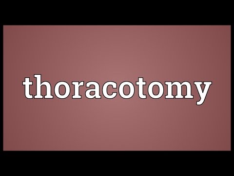 Thoracotomy Meaning