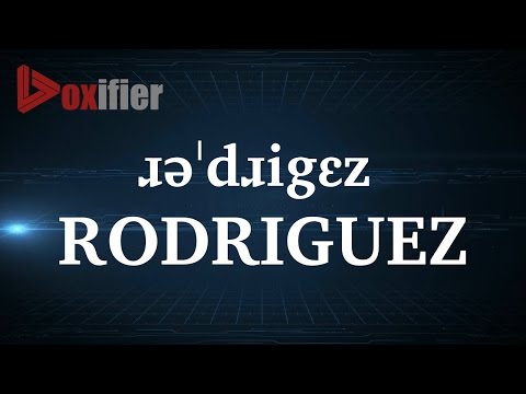 How to Pronunce Rodriguez in English - Voxifier.com