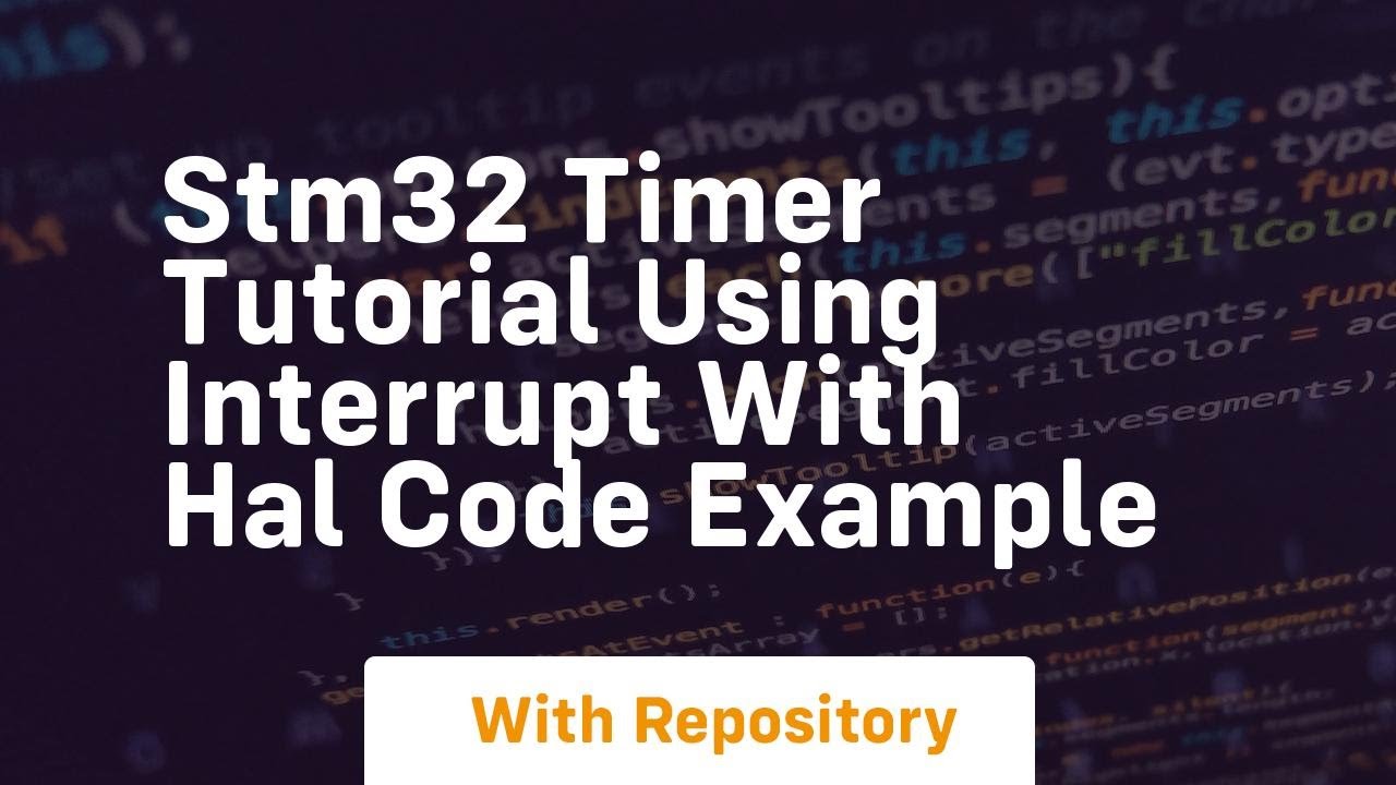 stm32 timer tutorial using interrupt with hal code example