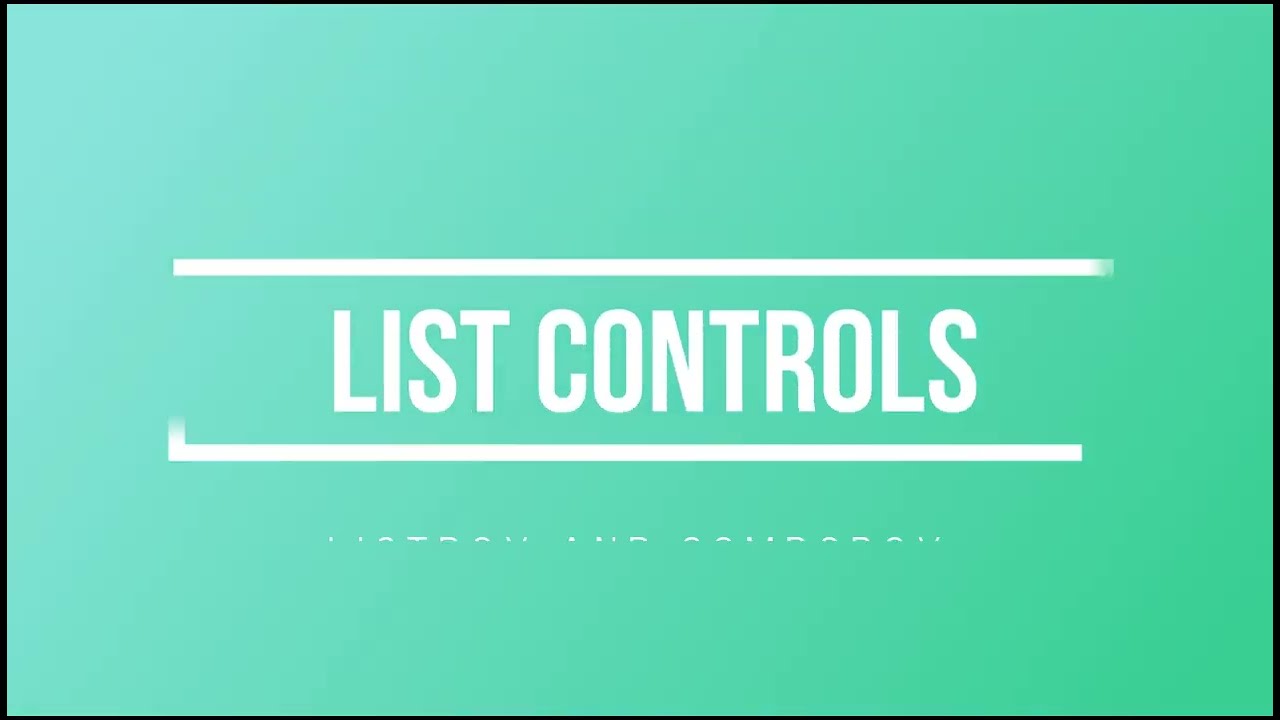 ListBox and ComboBox