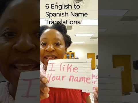 6 English to Spanish Name Translations #shorts #english #youtubeshorts #education #learnenglish v162