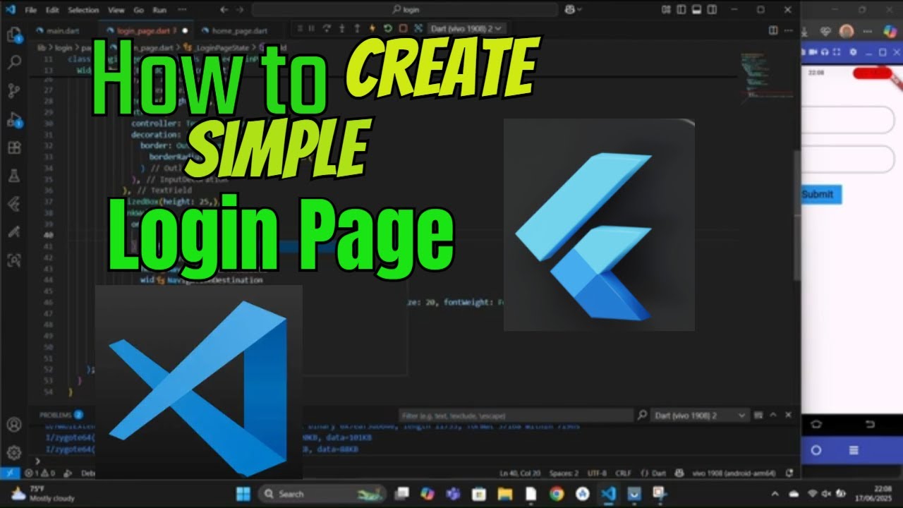 Build a Flutter Login Screen (2025) – Form Validation, UI & Navigation to Home Page