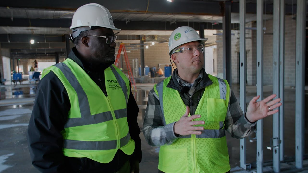 Portage Central Elementary School Construction Tour