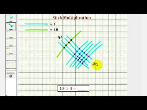 Ex 1: Stick Multiplication (2 digit) | Math Help from Arithmetic ...
