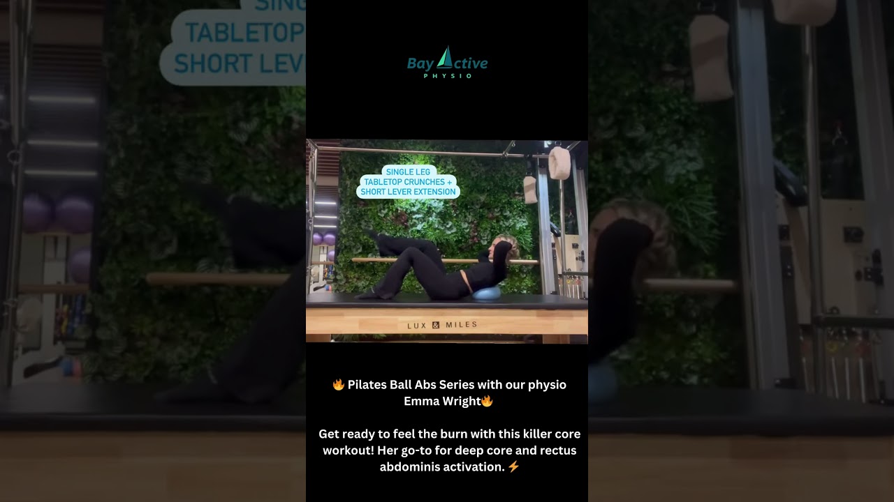 Pilates Ball Abs Series with our physio Emma Wright. Get ready to feel the burn with this killer.