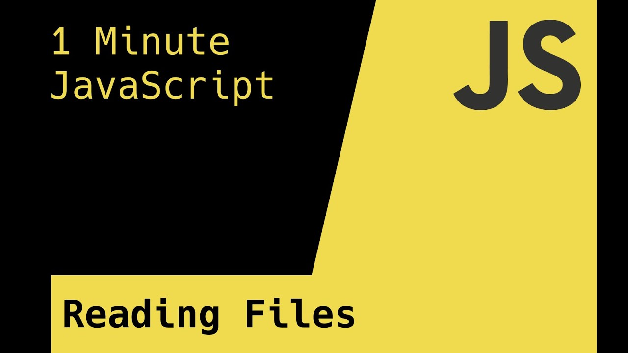 Reading Files (NodeJS) - 1 Minute JavaScript