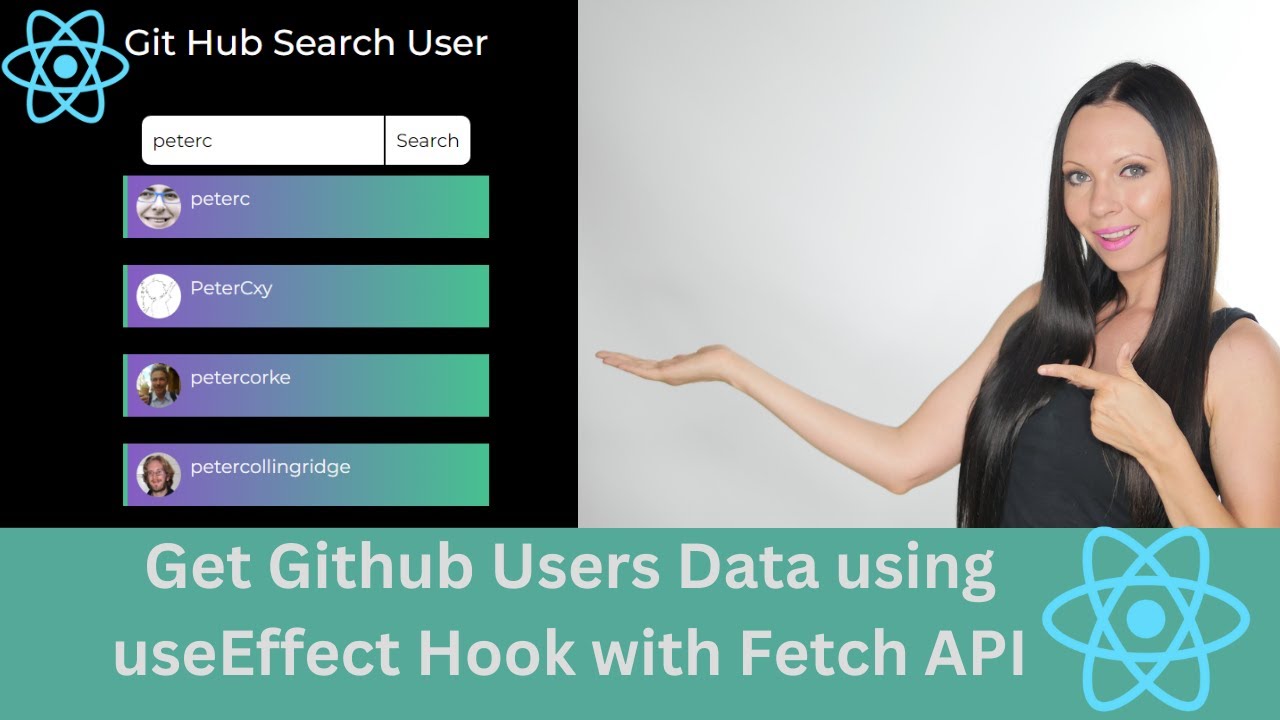 Get GitHub Users Data Using useEffect Hook with Fetch API | Master React JS by Building Projects