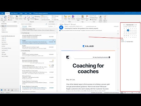 How to show calendar within email view panel in outlook 365