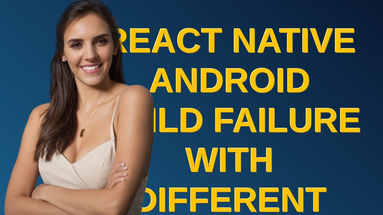 React Native Android build failure with different errors without any changes in code for past day...