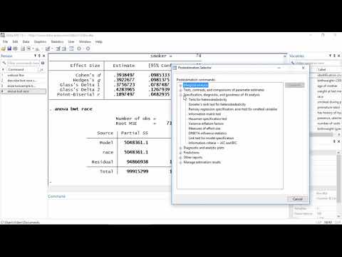 Tour of effect sizes in Stata