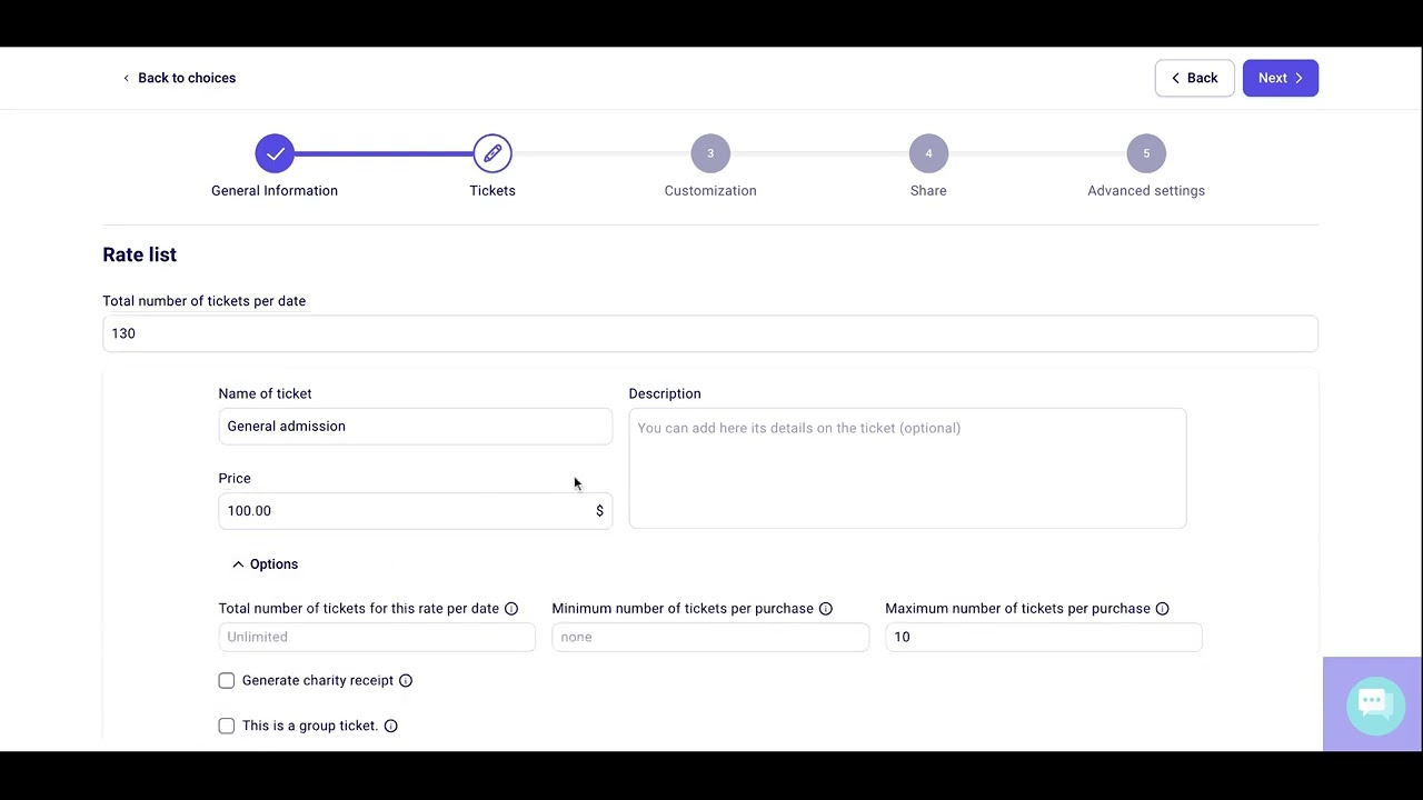 Create a Ticketing form with Zeffy