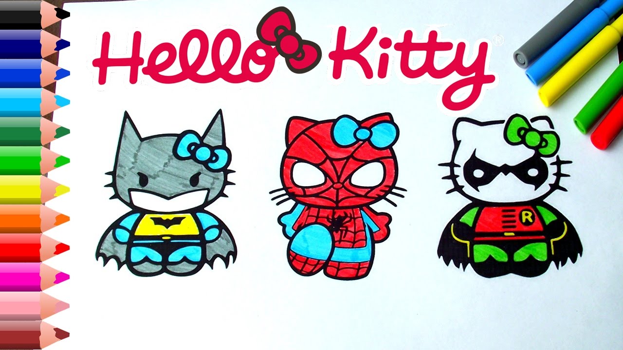 Batman Coloring book / Hello Kitty Superheroes