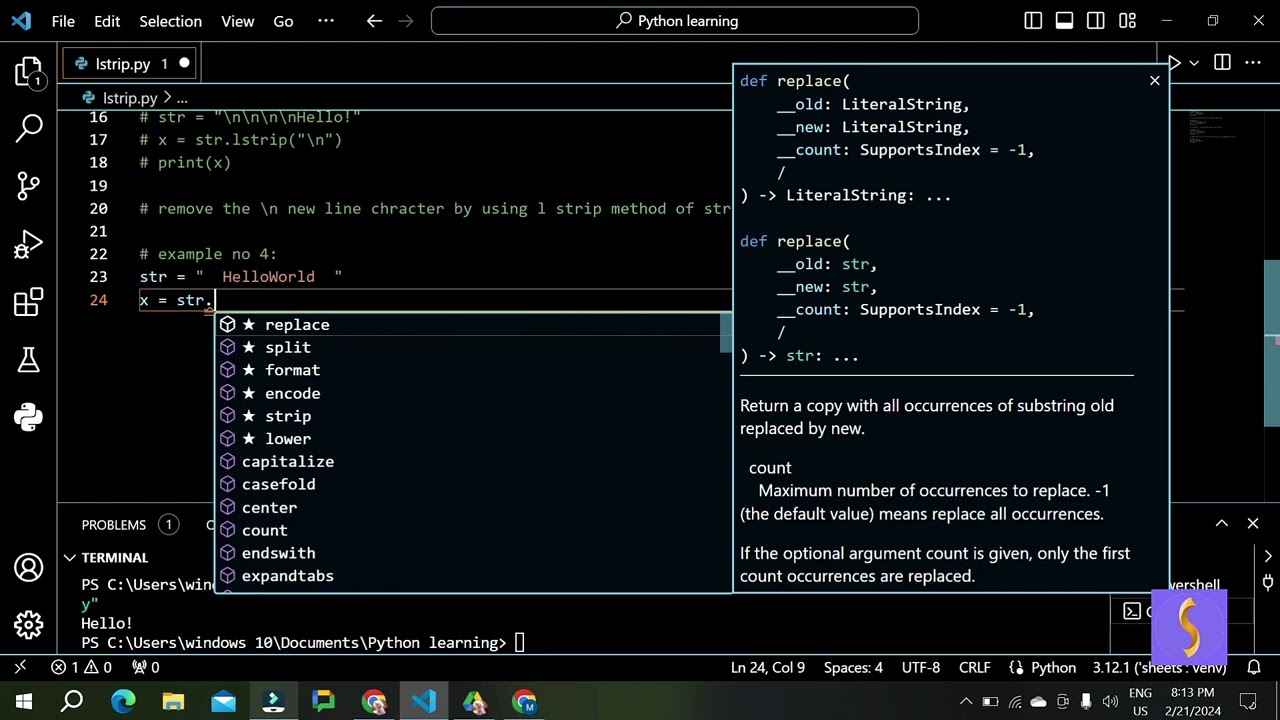 (MM) Python String.lstrip() Method Explained with Examples