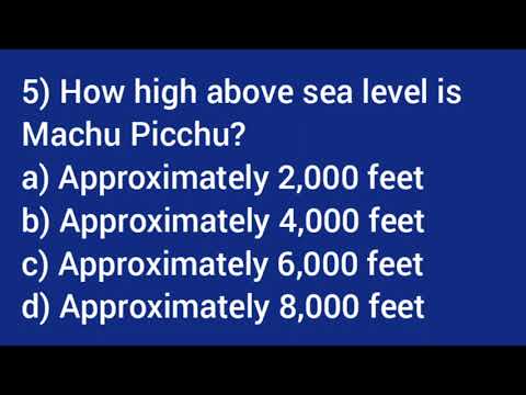 "Test Your Knowledge of Machu Picchu!"