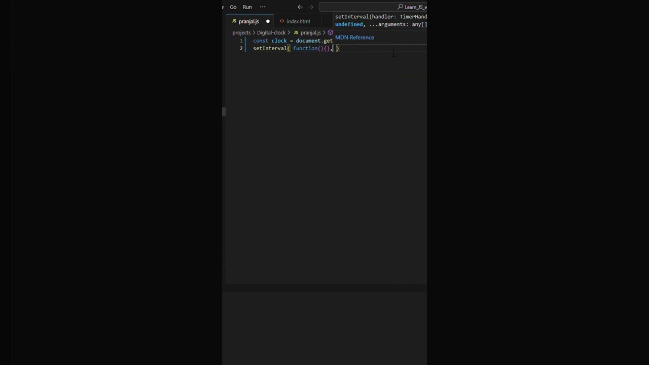 Digital-clock using HTML,CSS,JS | JavaScript beginner project | digital clock | short-code