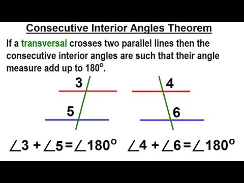 Geometry - Ch. 4: Lines and Angles (14 of 37) Consecutive Interior Angle Theorem