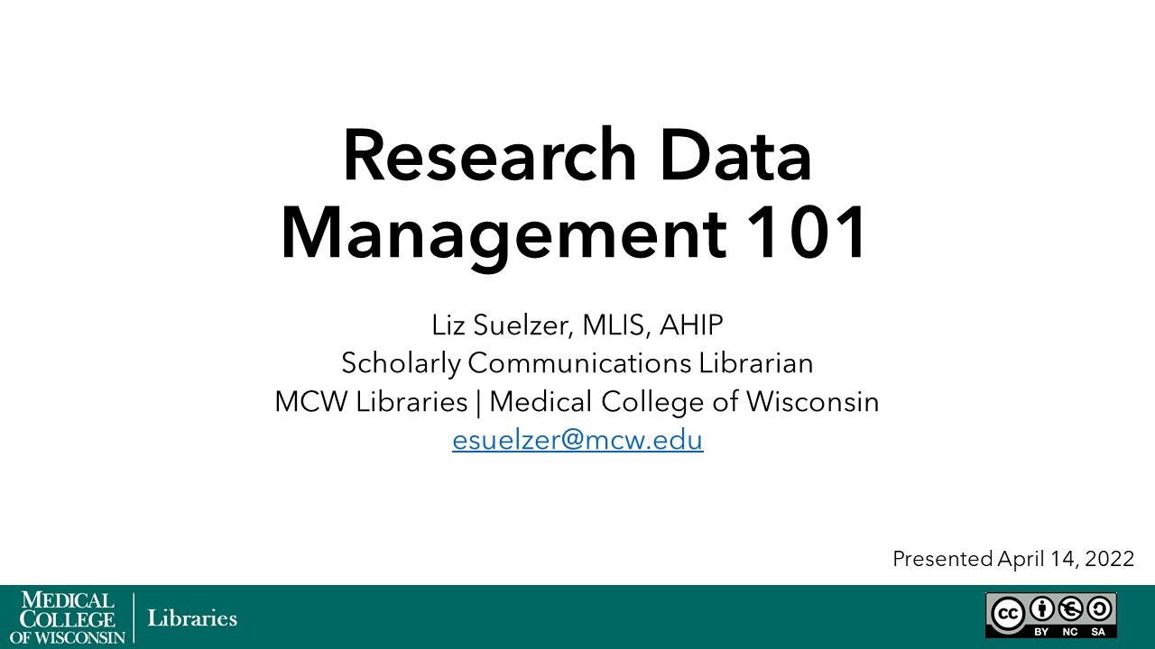 Research Data Management 101