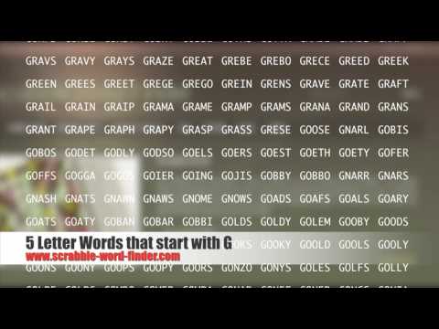 5 letter words that start with G
