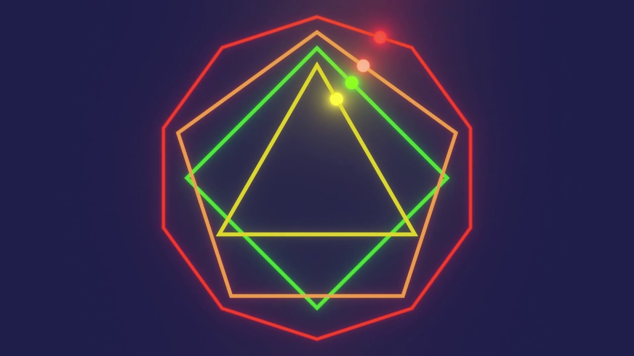 Polyrhythms Visualization 3:4:5:10 || Best Animated Polyrhythms || #97
