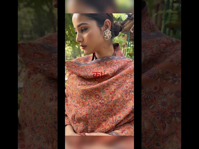 Designer Shawls - Border Shawl For Women In Maroon Color Manufacturer ...