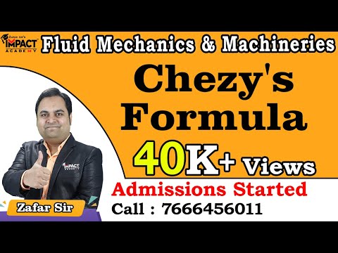 Chezy's Formula Video Lecture | Fluid Mechanics for Civil Engineering ...