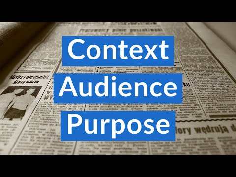 Context, Audience, Purpose