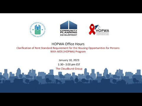Clarification Rent-Standard Requirements for the HOPWA Program: Office Hours