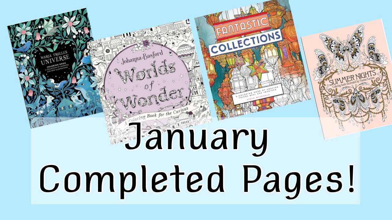 January 2024 Completed Coloring Pages!