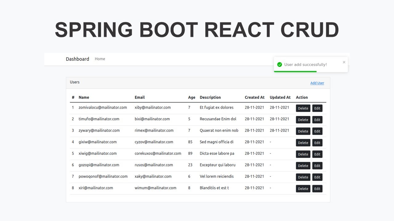 Spring Boot React Crud Tutorial