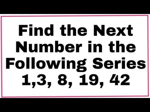 Find the Next Number in the following Series:1,3,8,19,42...?