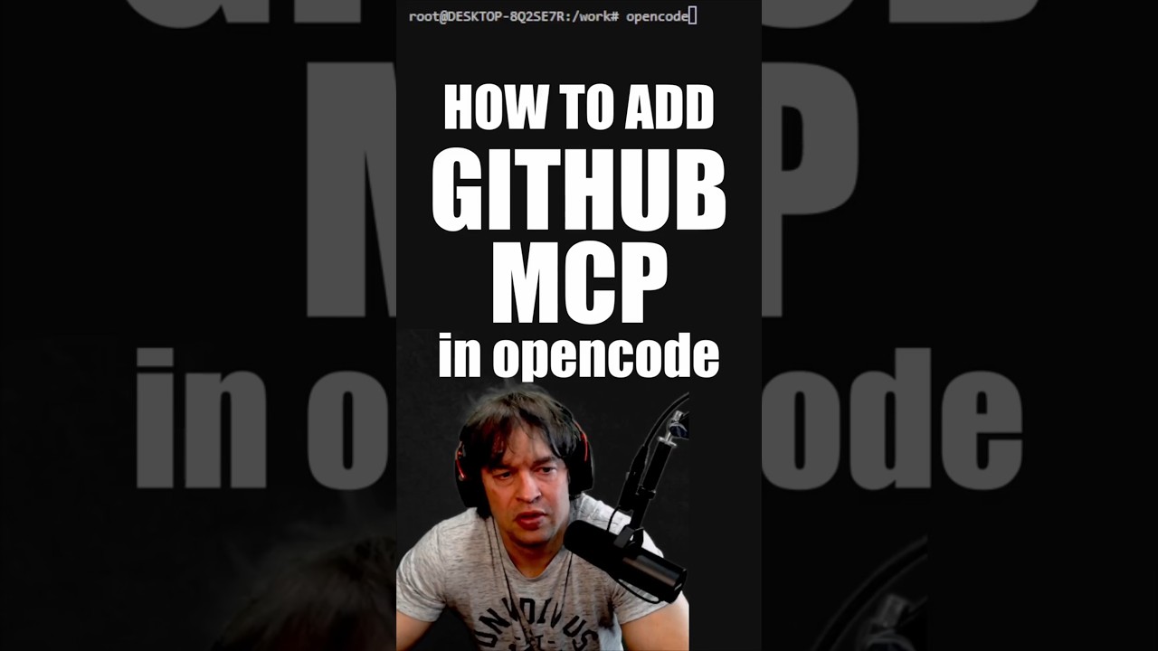 HOW to ADD a GitHub MCP to OPENCODE