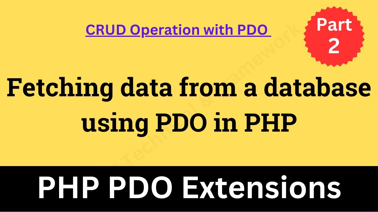 Fetching data from a database using PDO in PHP || Using PDO to fetch data from a database in PHP